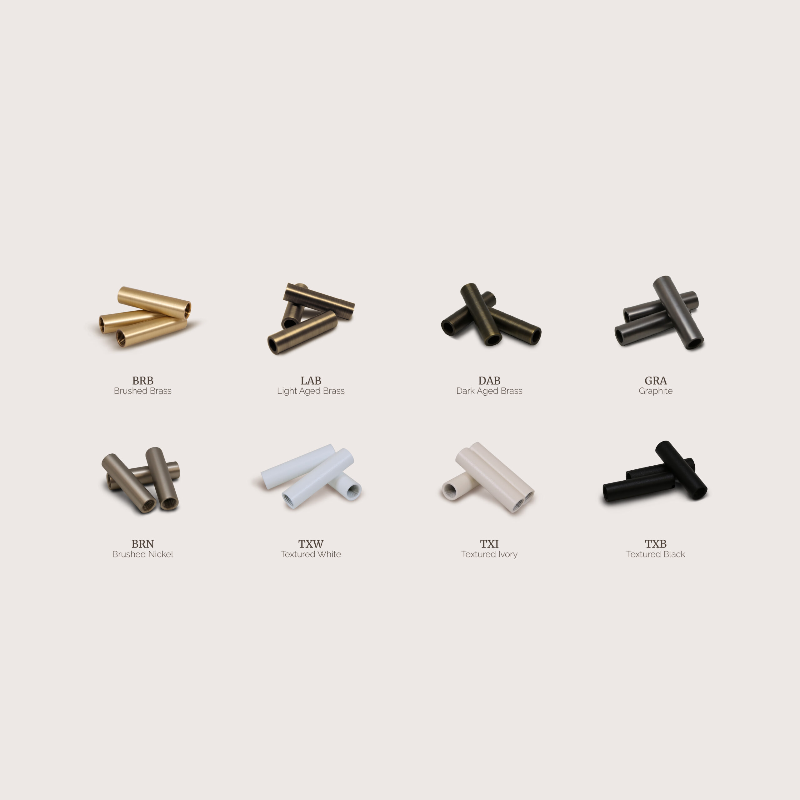 Individual Metal Samples - PAX Lighting
